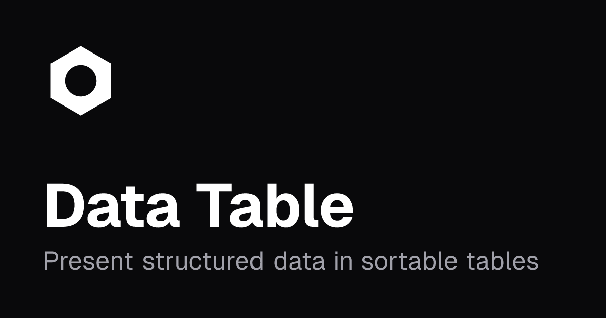 Data Table | Tool UI