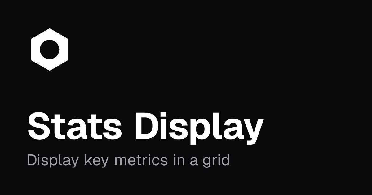 Stats Display | Tool UI